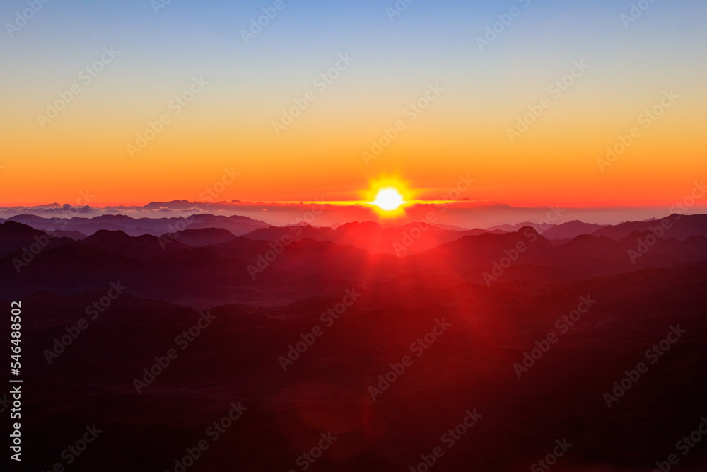 Photo & Art Print Beautiful sunrise on a top of Mount Sinai (Moses ...
