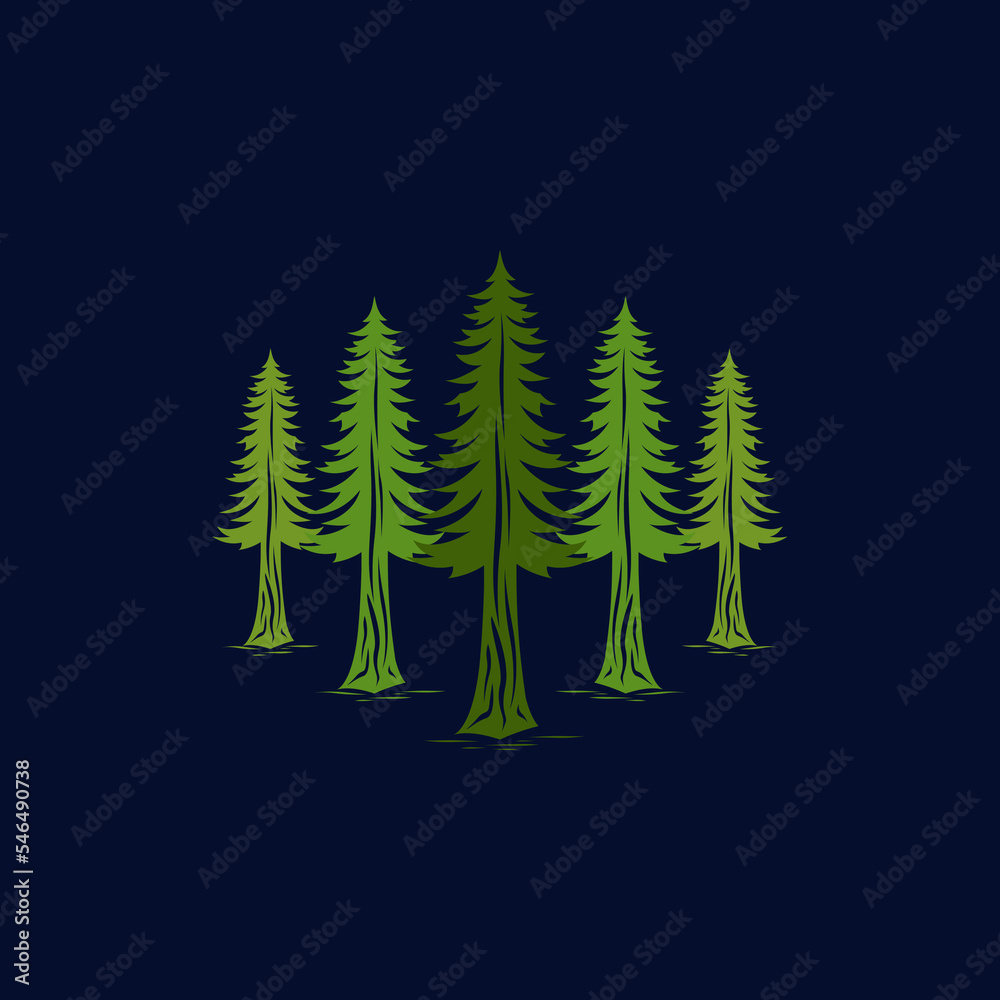 vector Tree logo Redwood for Forestry Services, such as work and tree ...