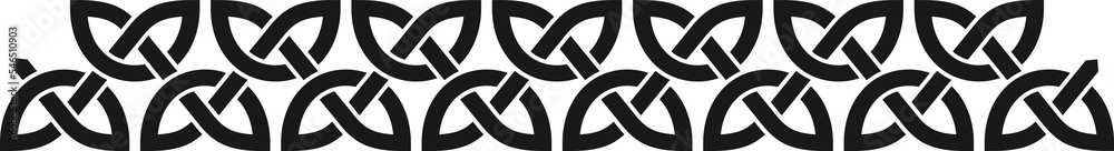 Celtic knot border clip-art, black. Linear border made with Celtic ...