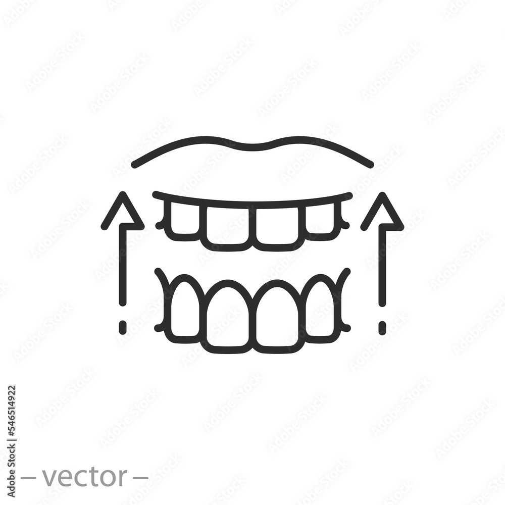 Vetor de teeth straightening braces icon, Invisible clear aligner, bite ...