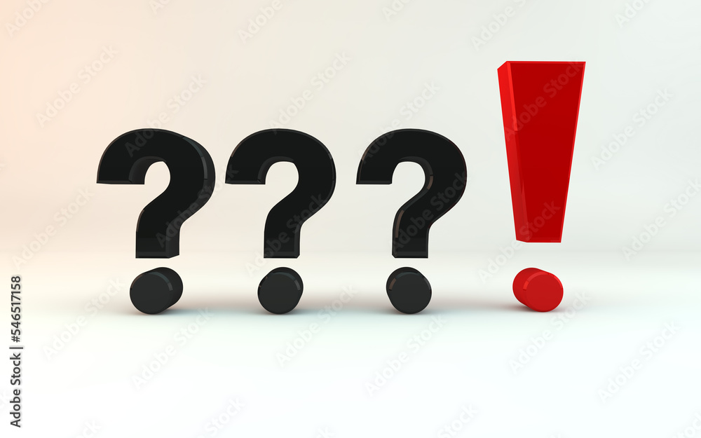 question mark and exclamation mark abstract art Stock Illustration ...