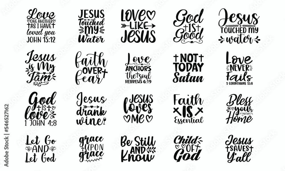 Bible Verse Quotes SVG Designs Bundle. Bible Verse SVG cut files bundle ...