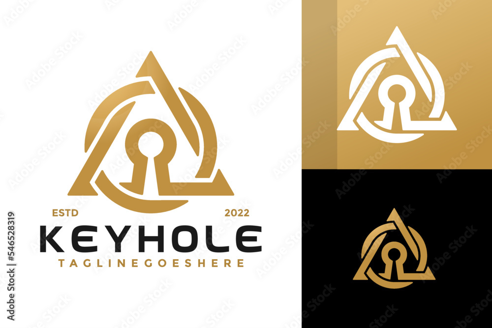 Initial Letter A Keyhole Logo Design, brand identity logos vector ...