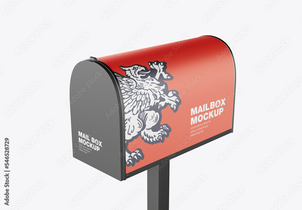 Metallic Mailbox Mockup Stock Template | Adobe Stock