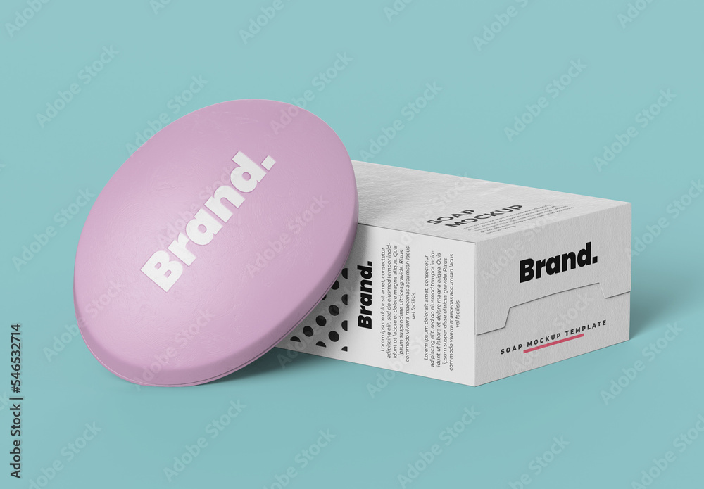 Hand Soap Box Mockup Stock Template | Adobe Stock