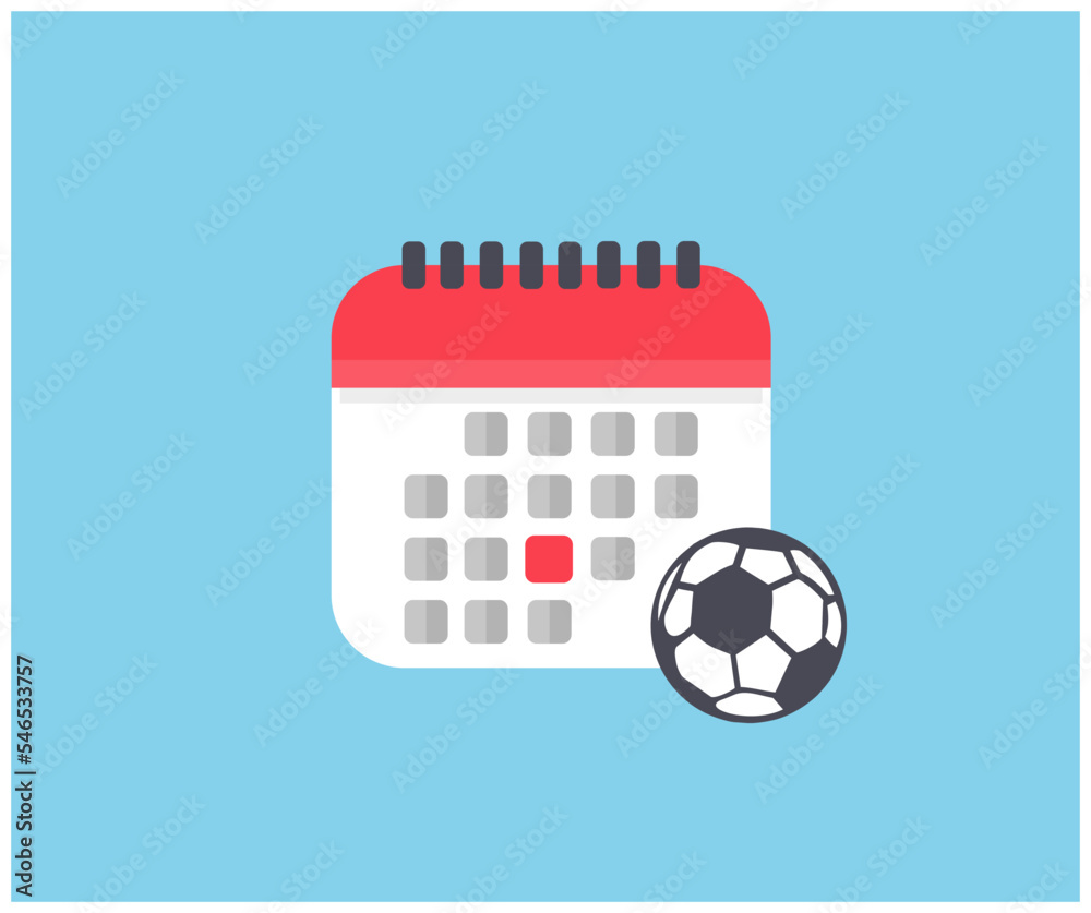 Football calendar reminder, Soccer Schedule logo design. Sport calendar ...