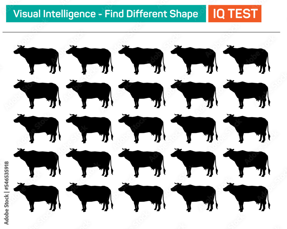 Difference puzzle, find the different one. Visual intelligence ...
