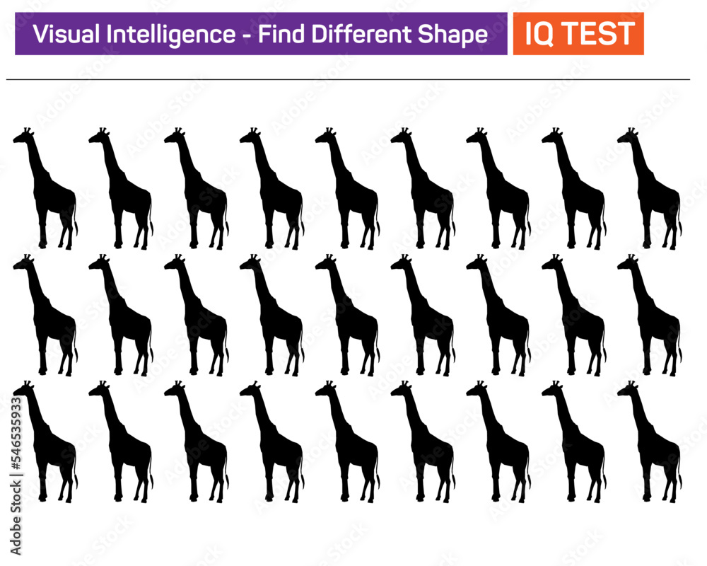 Difference puzzle, find the different one. Visual intelligence ...