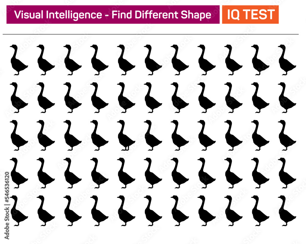 Difference puzzle, find the different one. Visual intelligence ...