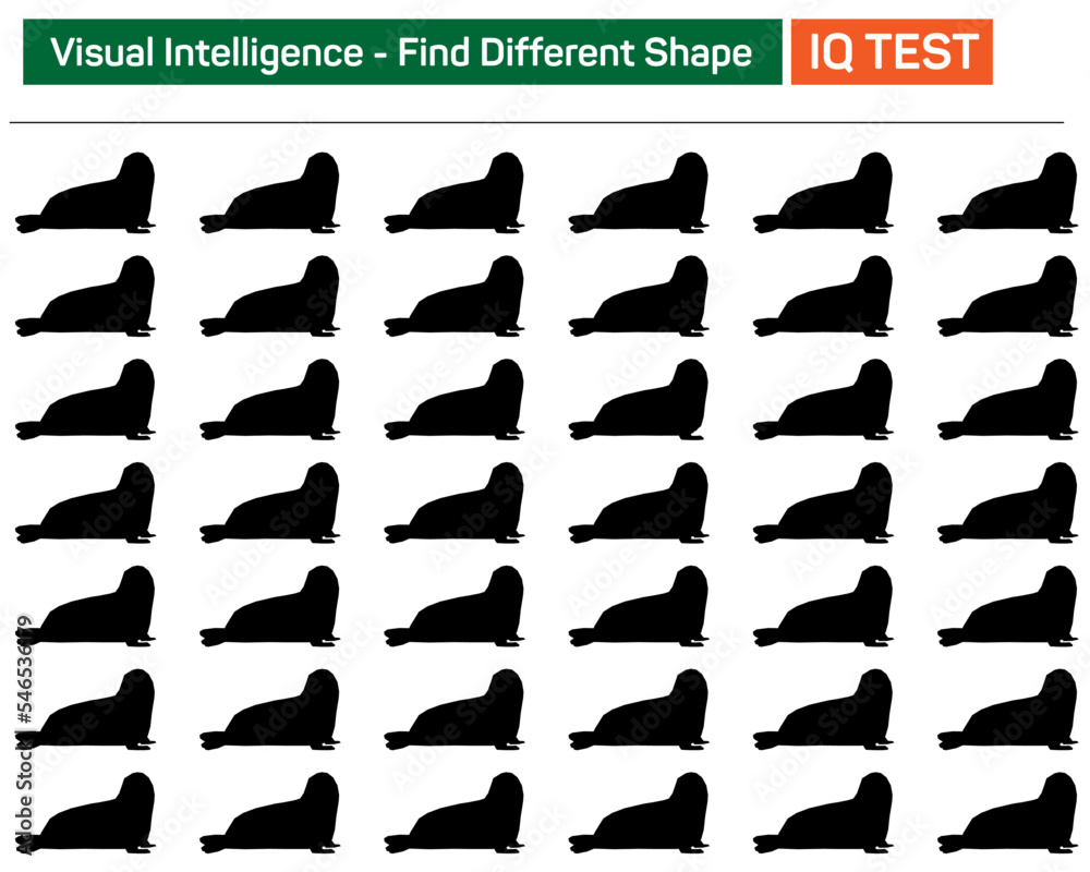 Difference puzzle, find the different one. Visual intelligence ...