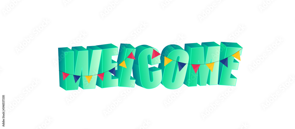 Transparent Welcome. PNG Welcome 3D announcement banner template ...