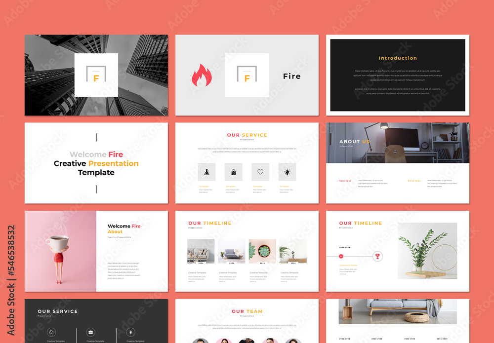 Simple Presentation Layout Stock Template | Adobe Stock