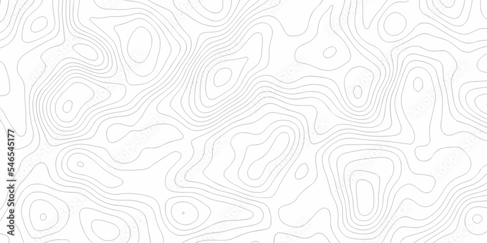 Topographic background and texture, monochrome image. White wave paper ...