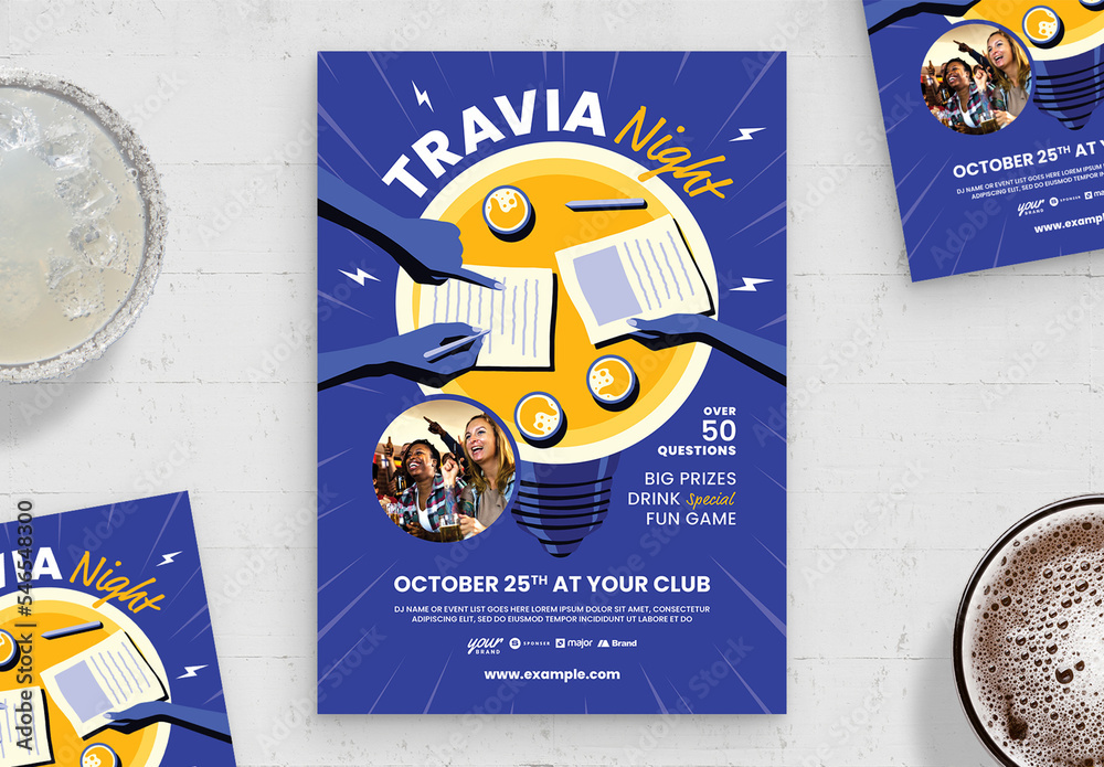 Trivia Night Flyer Template Stock Template | Adobe Stock