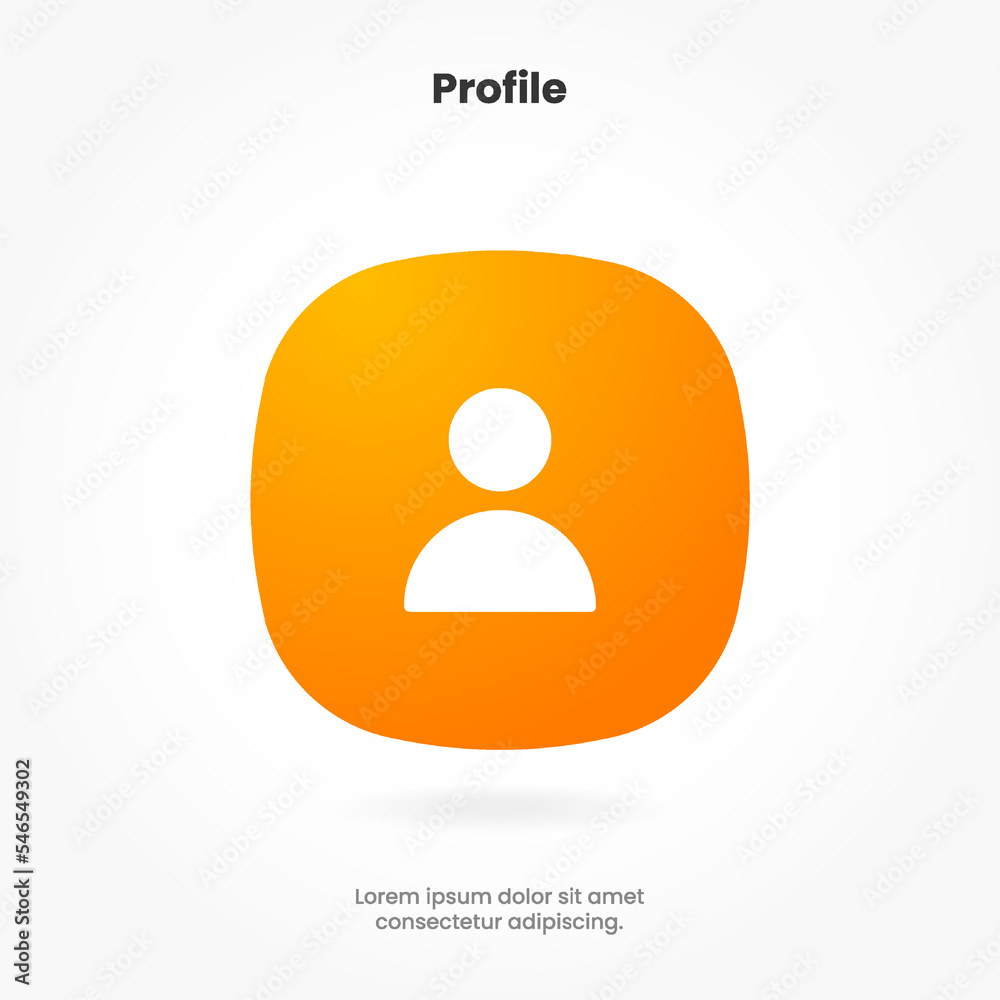 3d people icon. Profile picture icon. Contact icon. User, person, human ...