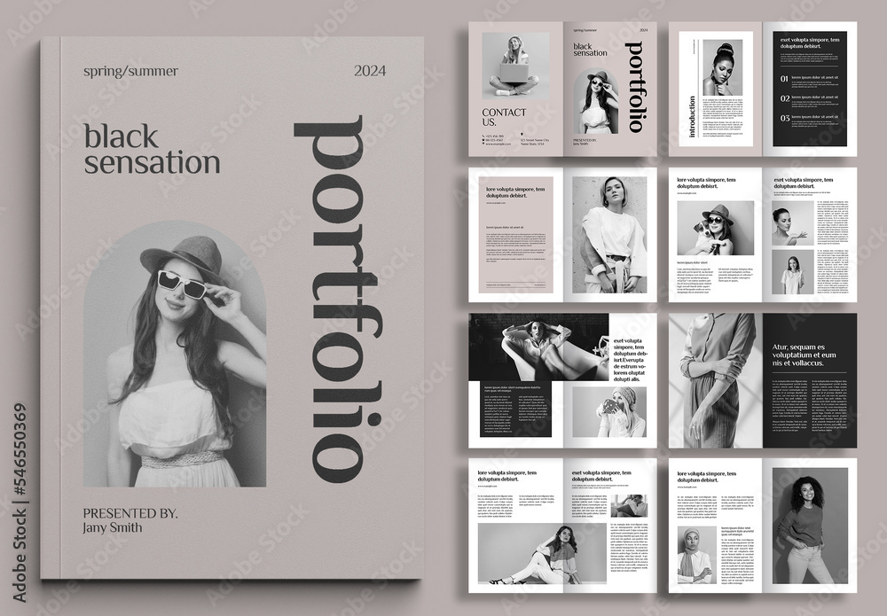 Modern Portfolio Layout Stock Template | Adobe Stock Modern Portfolio Layout Stock Template | Adobe Stock