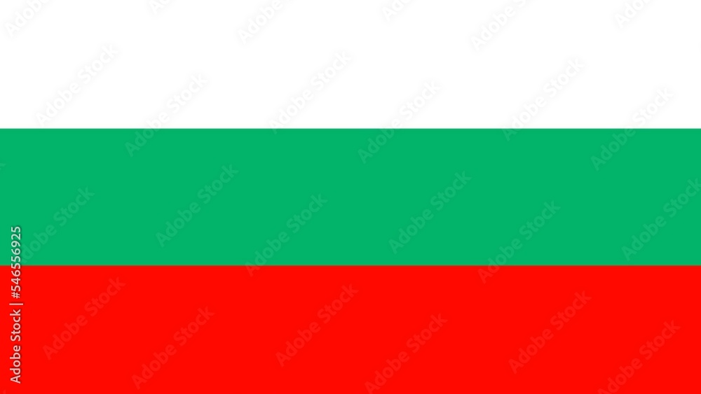 Bulgaria Flag Colors. 2D Animated transition in horizontally on both ...