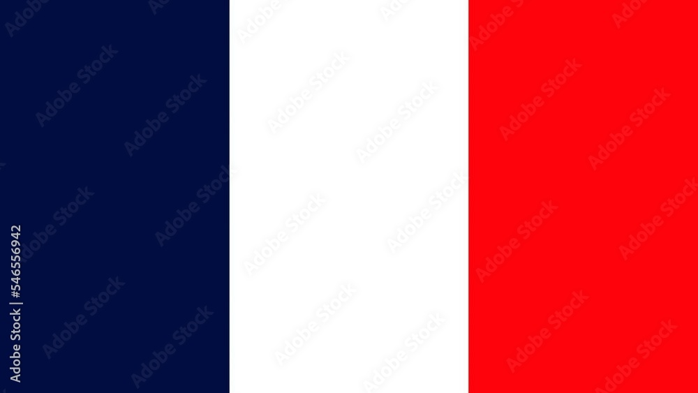 France Flag Colors. 2D Animated transition in horizontally on both ...