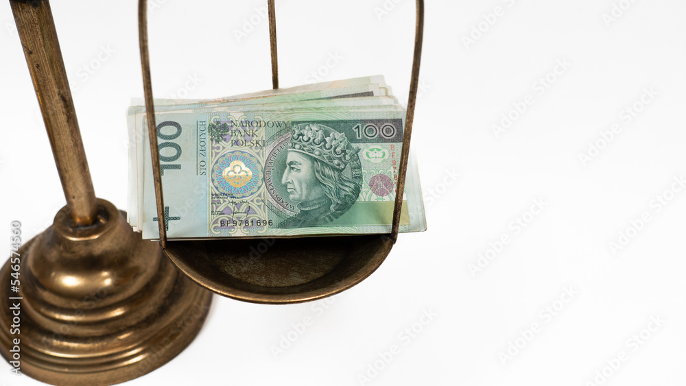 avoirdupois, brass scale, heft, PLN, złoty, balance, weight, polish ...