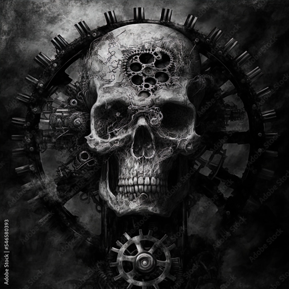 Cool skull design. Suitable for album cover, poster and more. Stock ...