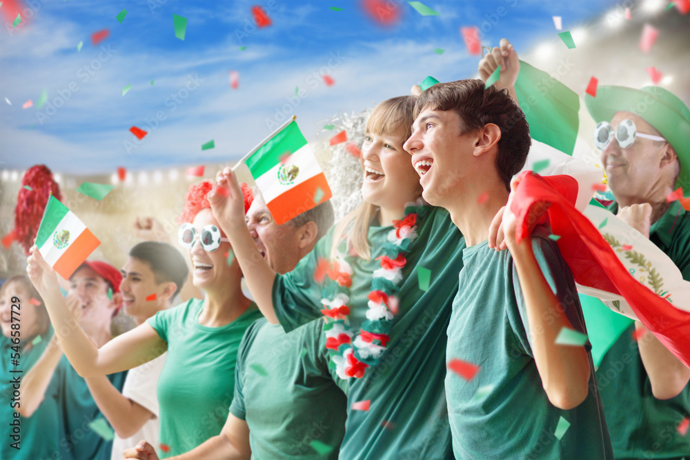 Mexico football team supporter on stadium. Stock Photo | Adobe Stock