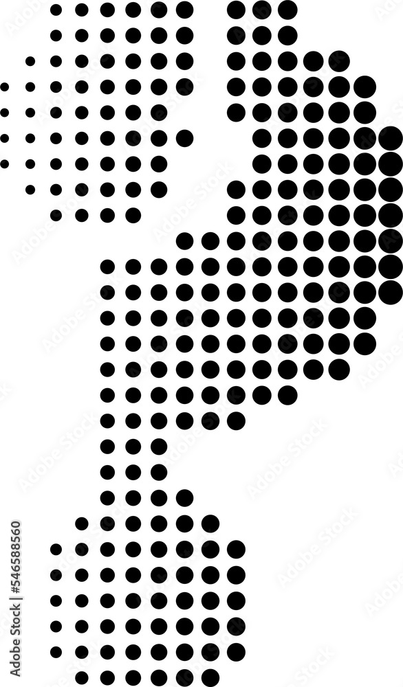 Black halftone typography letters notation question mark Stock ...