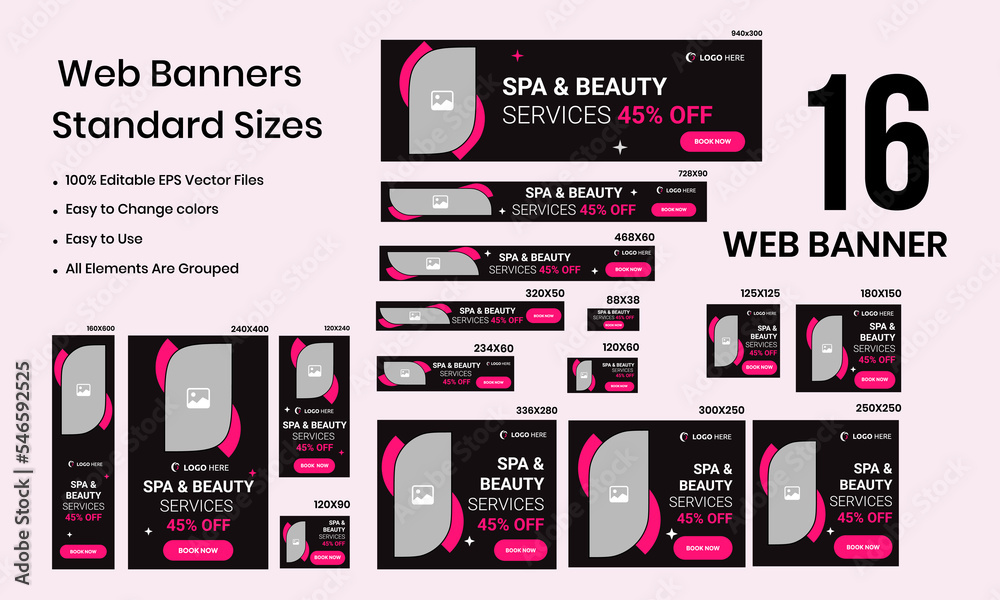 Spa and beauty care service concept for social media posts and banner ...