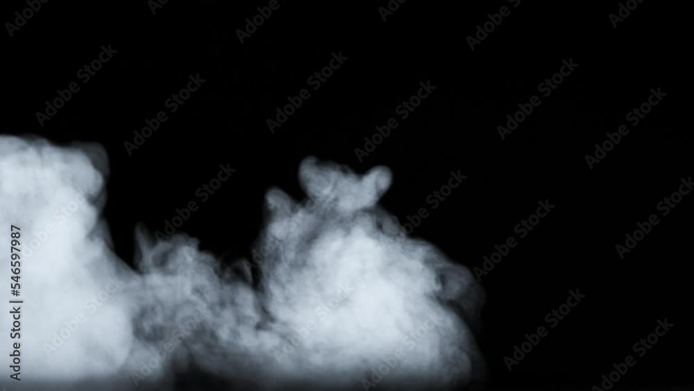 Abstract white smoke in slow motion. Smoke, Cloud of cold fog in light ...