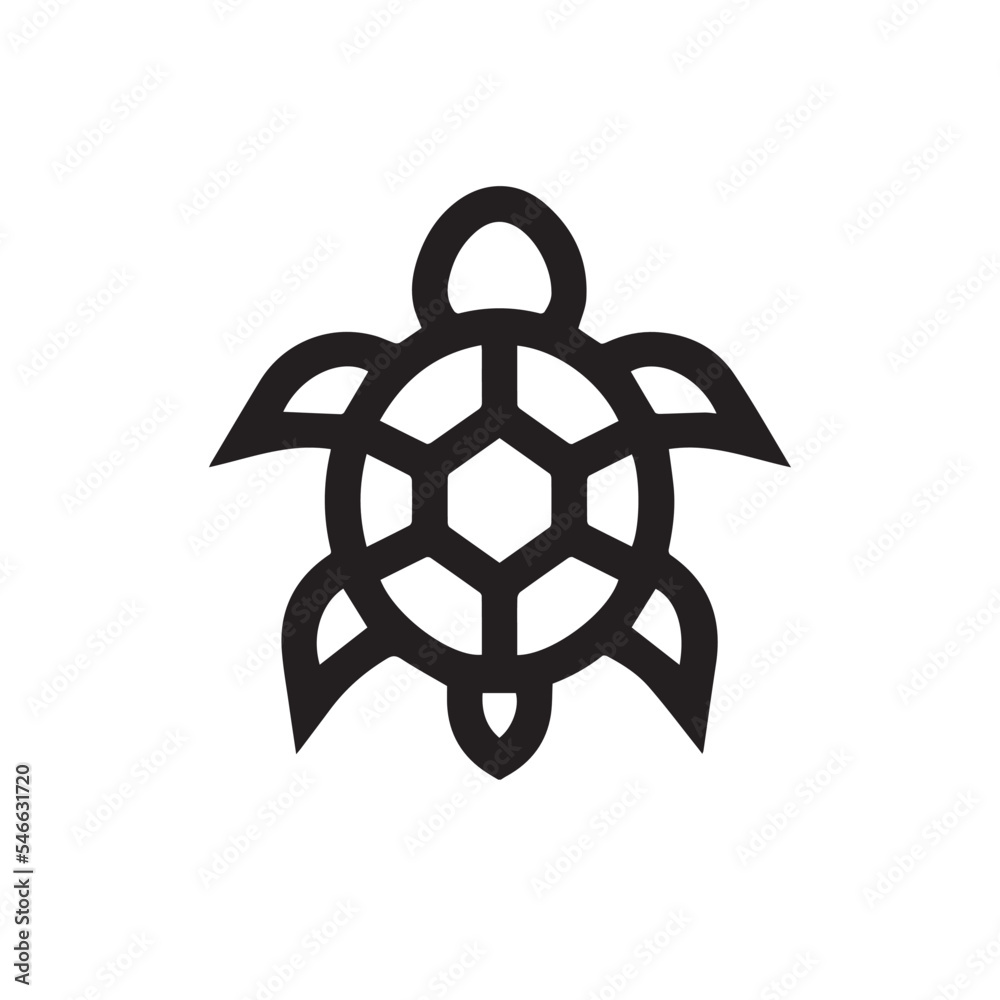 turtle icon vector. Linear style sign for mobile concept and web design ...