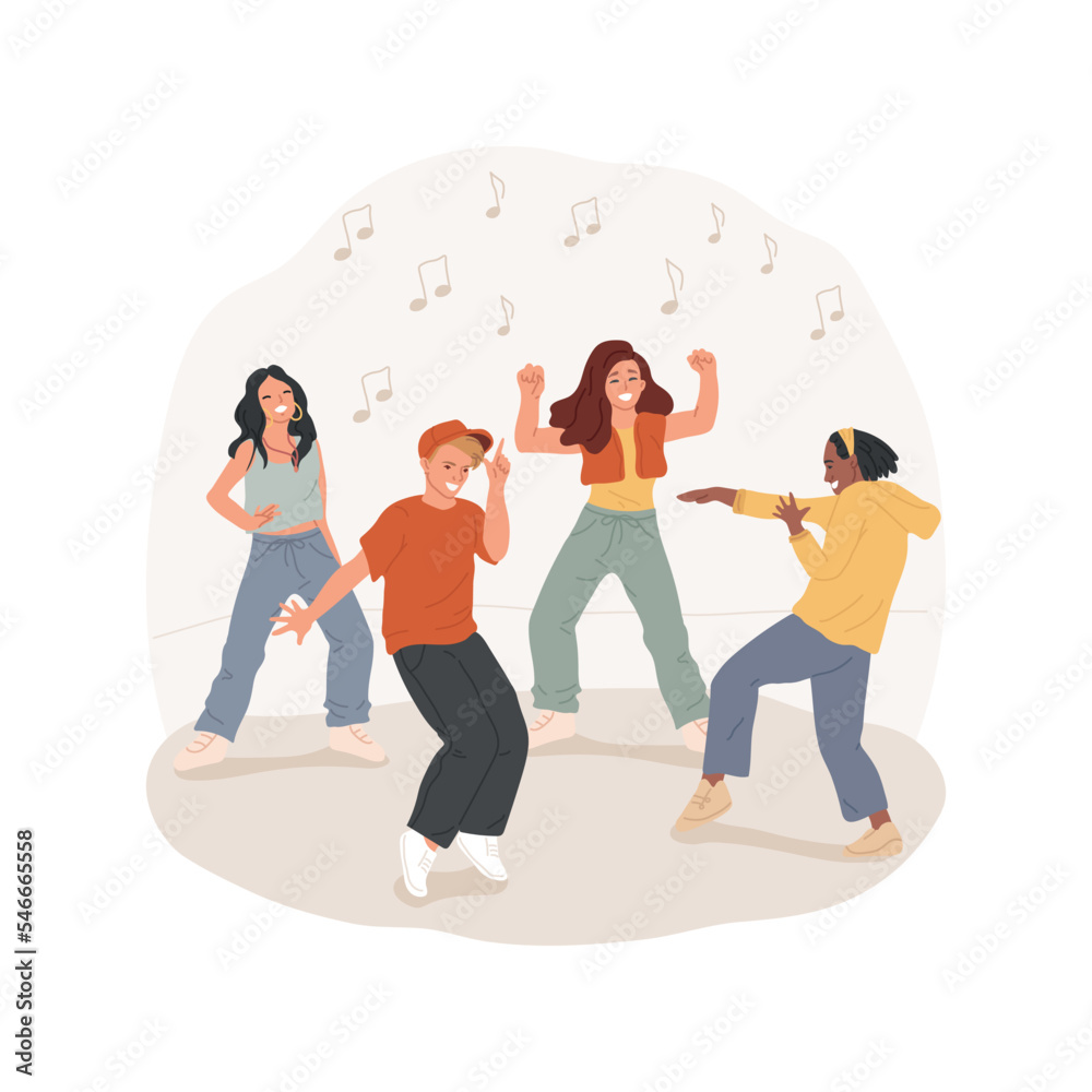 Dance isolated cartoon vector illustration. High school activity ...