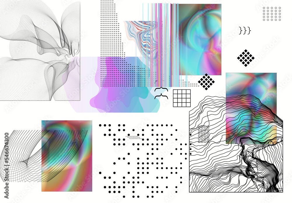 Modern Gothic Design Elements Illustration Set Stock Template | Adobe Stock