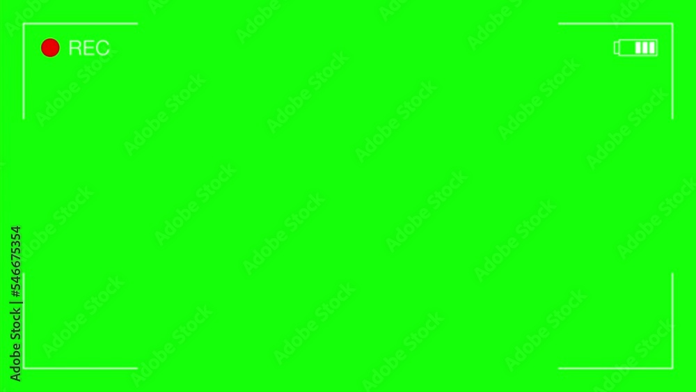 Video Camera Frame Viewfinder Overlay on Chroma Key Background ...