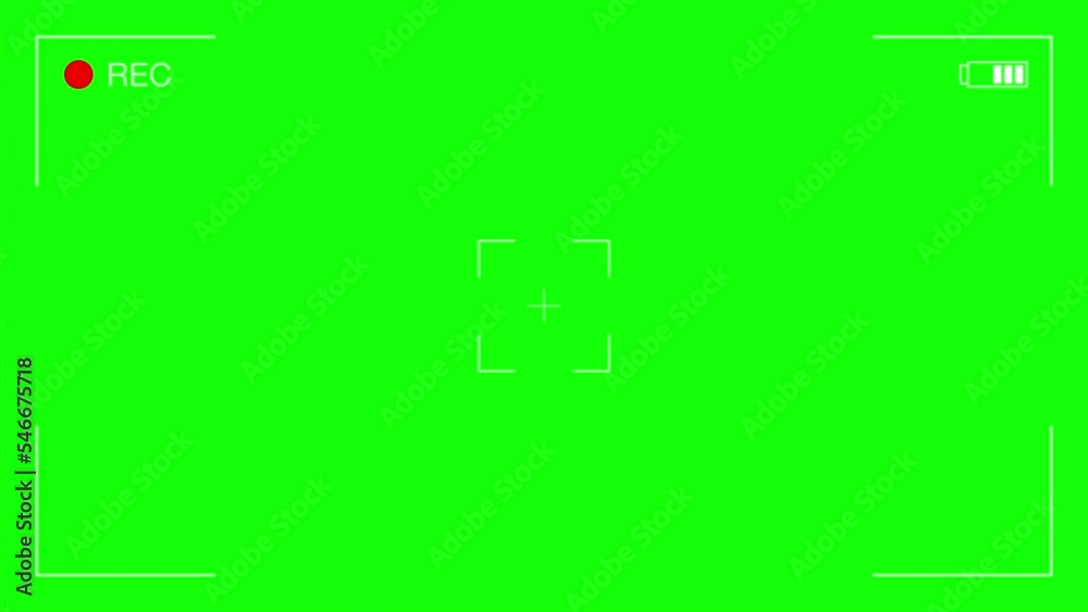 Video Camera Frame Viewfinder Overlay on Chroma Key Background ...