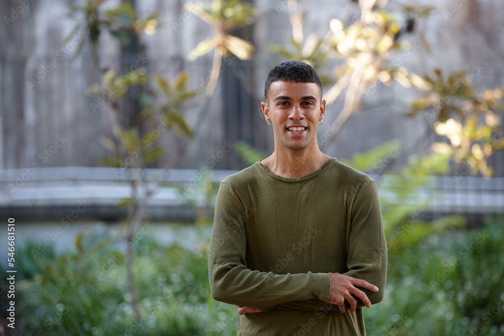 Portrait of young Indigenous Australian man laughing Stock Photo ...