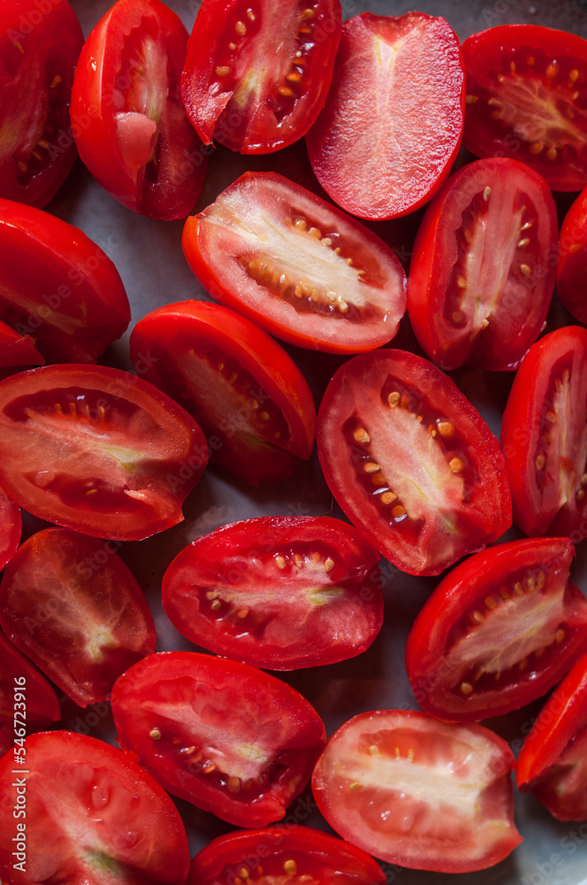 Sliced tomatoes Stock Photo | Adobe Stock