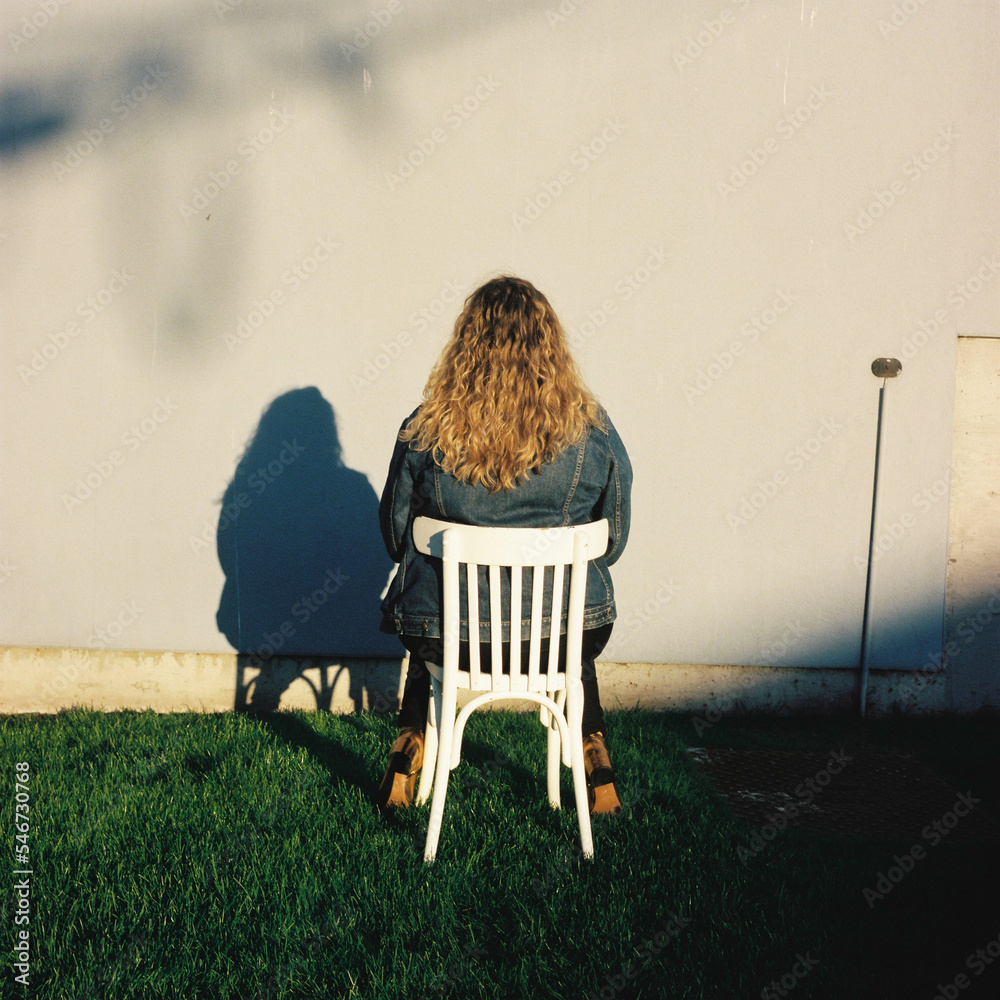 Portrait of back of woman Stock Photo | Adobe Stock