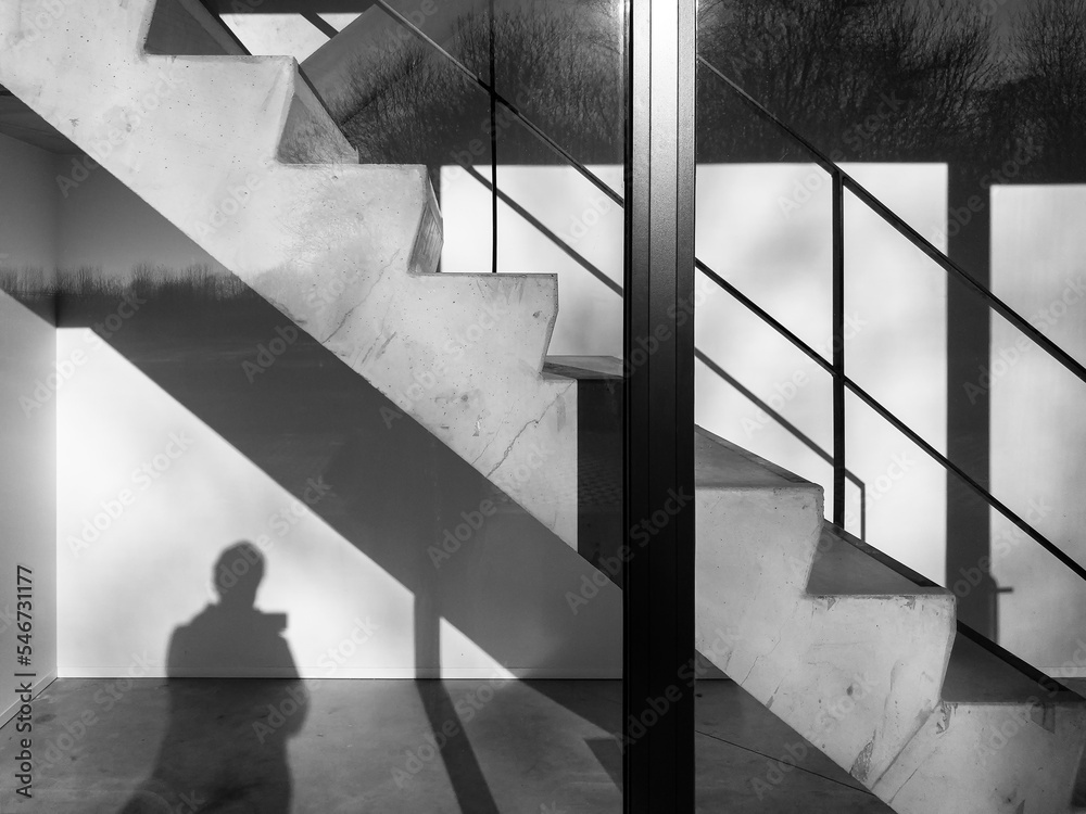 staircase and silhouette Stock Photo | Adobe Stock