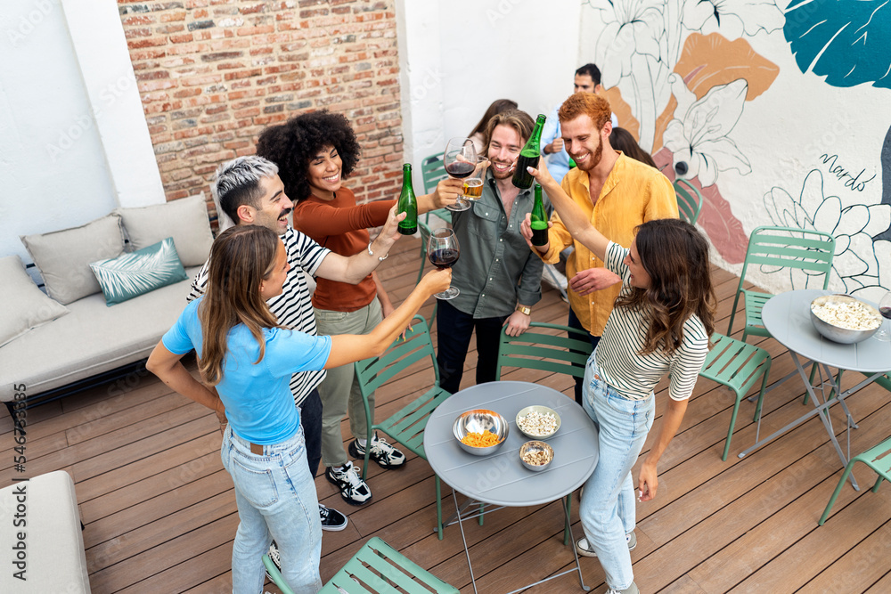 Young people celebrating Stock Photo | Adobe Stock