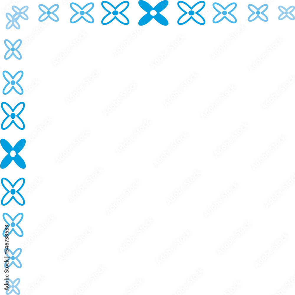 Blue Decorative Corner Border Frame Illustration Stock Illustration ...