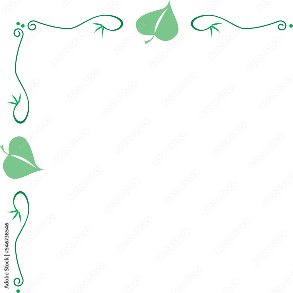 Fancy Green Corner Borders