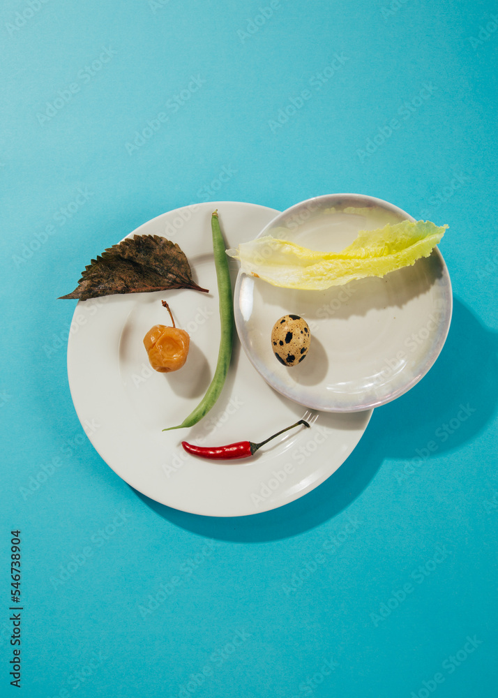 A smiley food face Stock Photo | Adobe Stock
