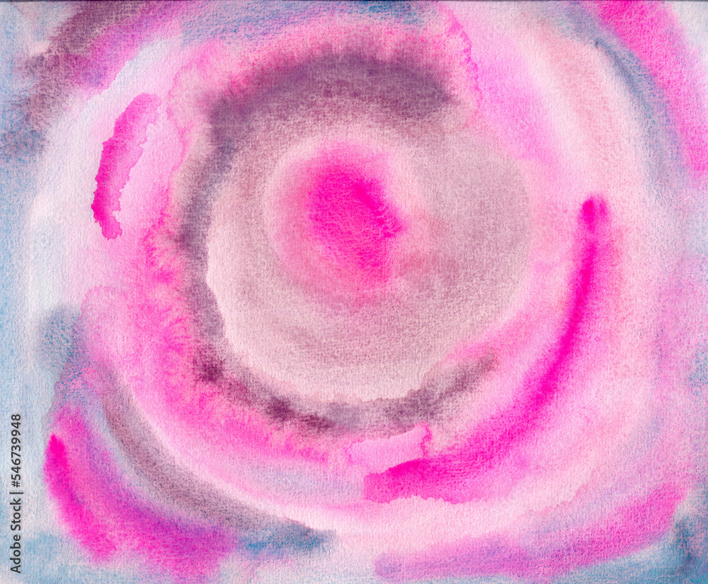 Hand painted watercolor pink illustration Stock Photo | Adobe Stock