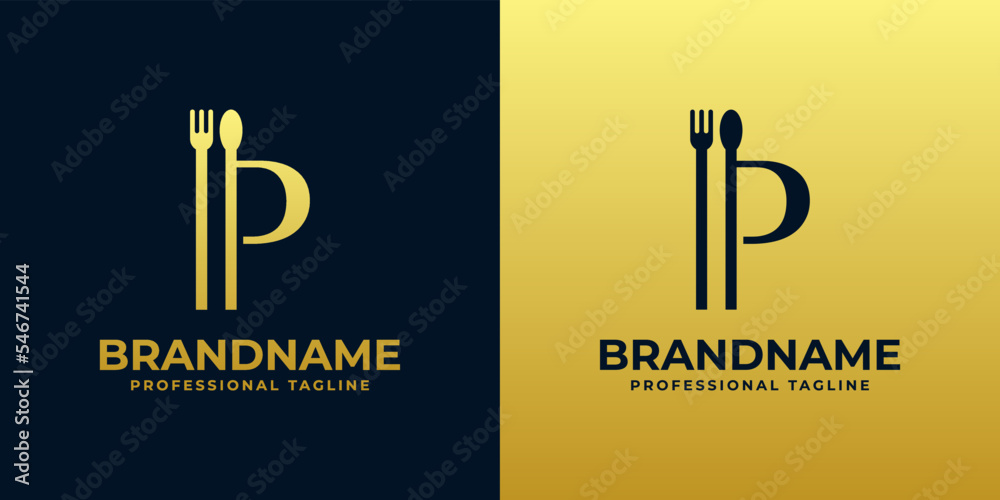 letter P restaurant logo, suitable for any business related to ...