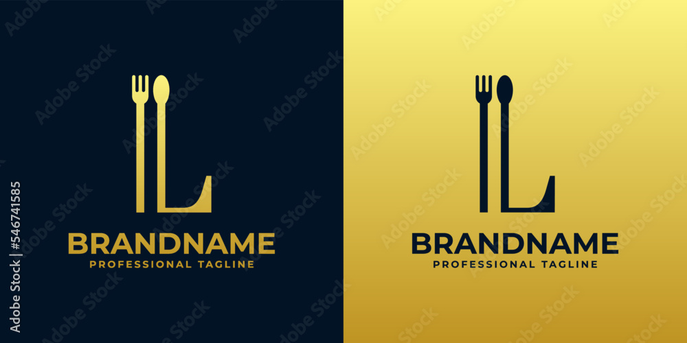 letter L restaurant logo, suitable for any business related to ...