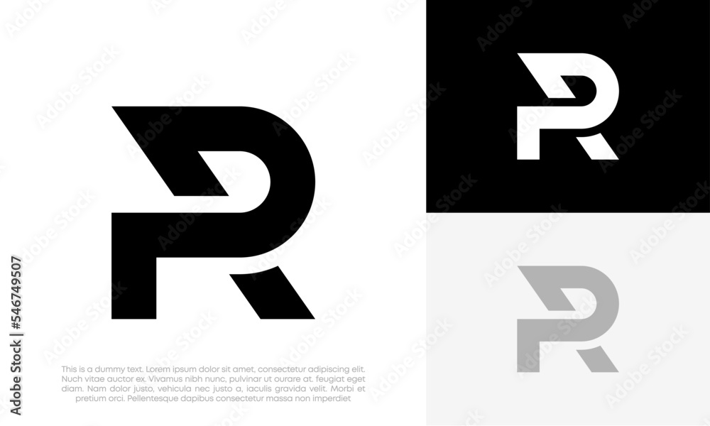 letter PR or RP initial logo design vector Stock Vector | Adobe Stock
