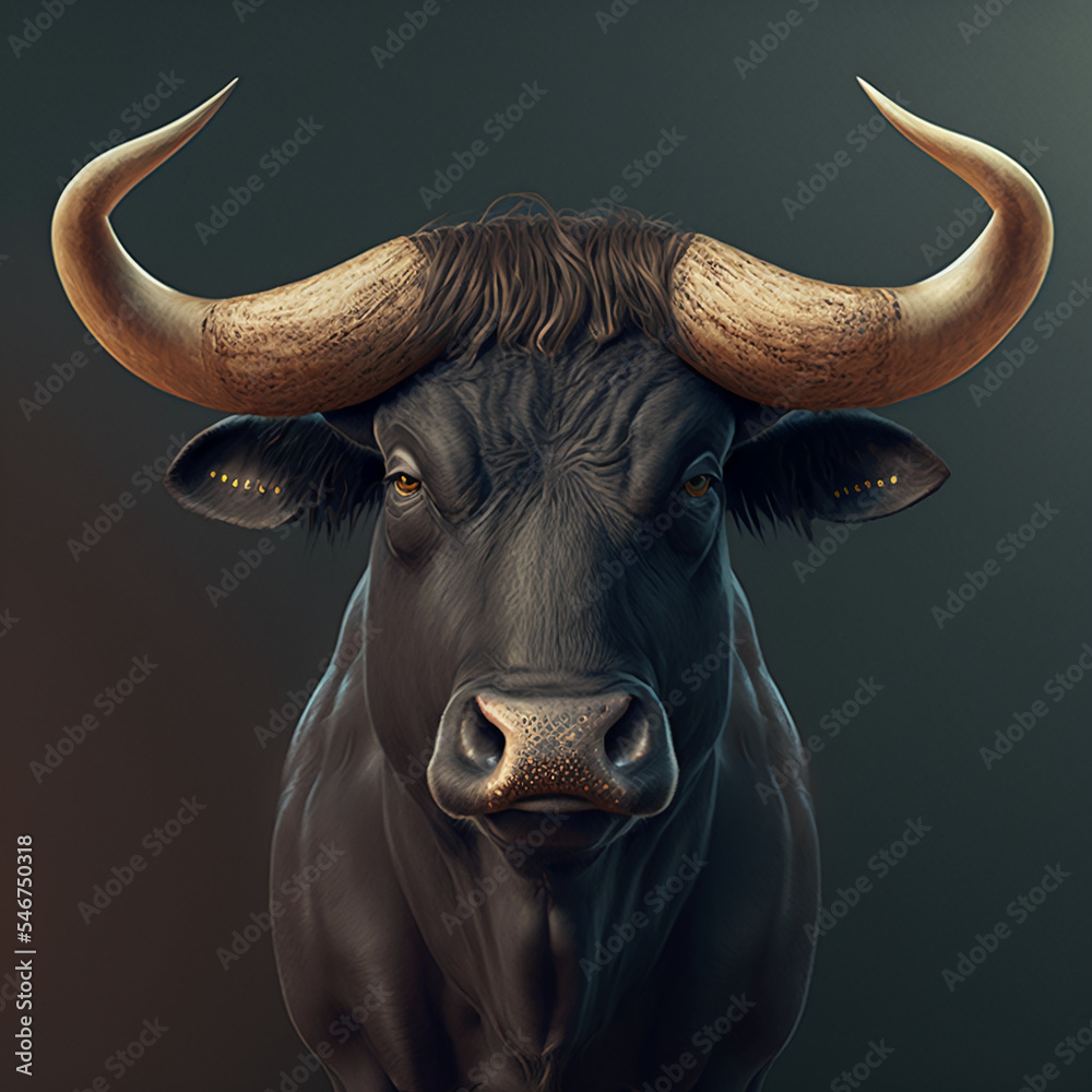Bull 3d. Generative AI Stock Illustration | Adobe Stock
