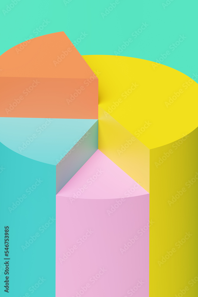 3D financial performance pie chart results Stock Photo | Adobe Stock