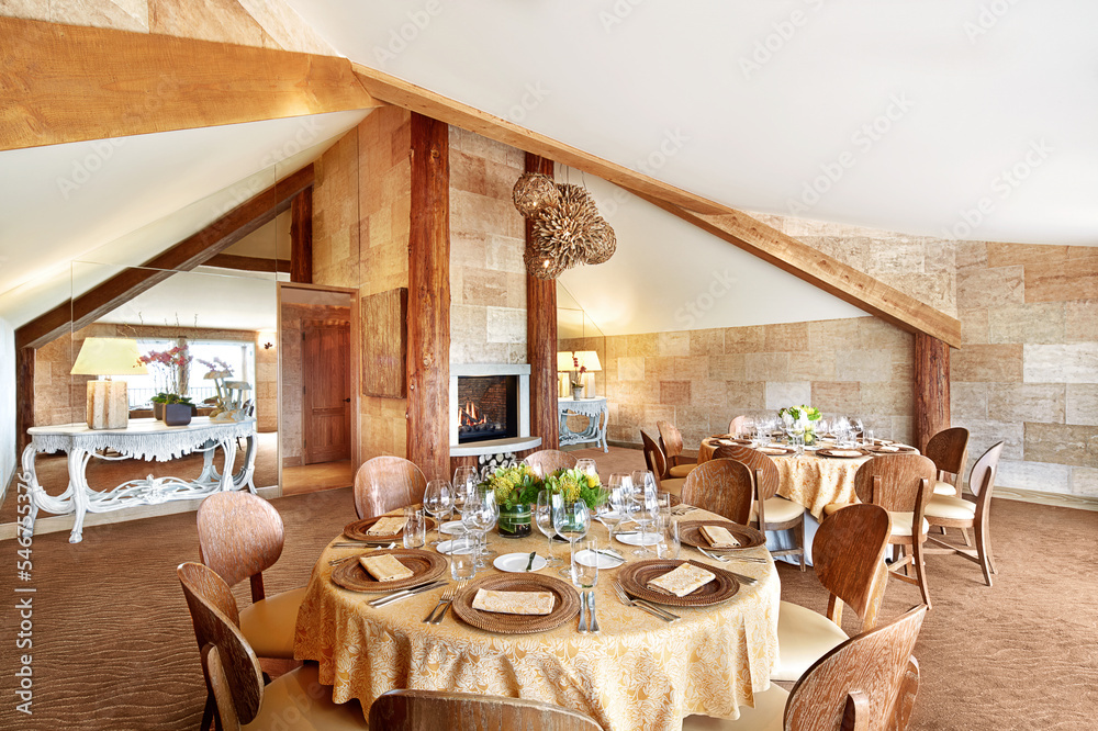 Meeting room event space with table set up Stock Photo | Adobe Stock