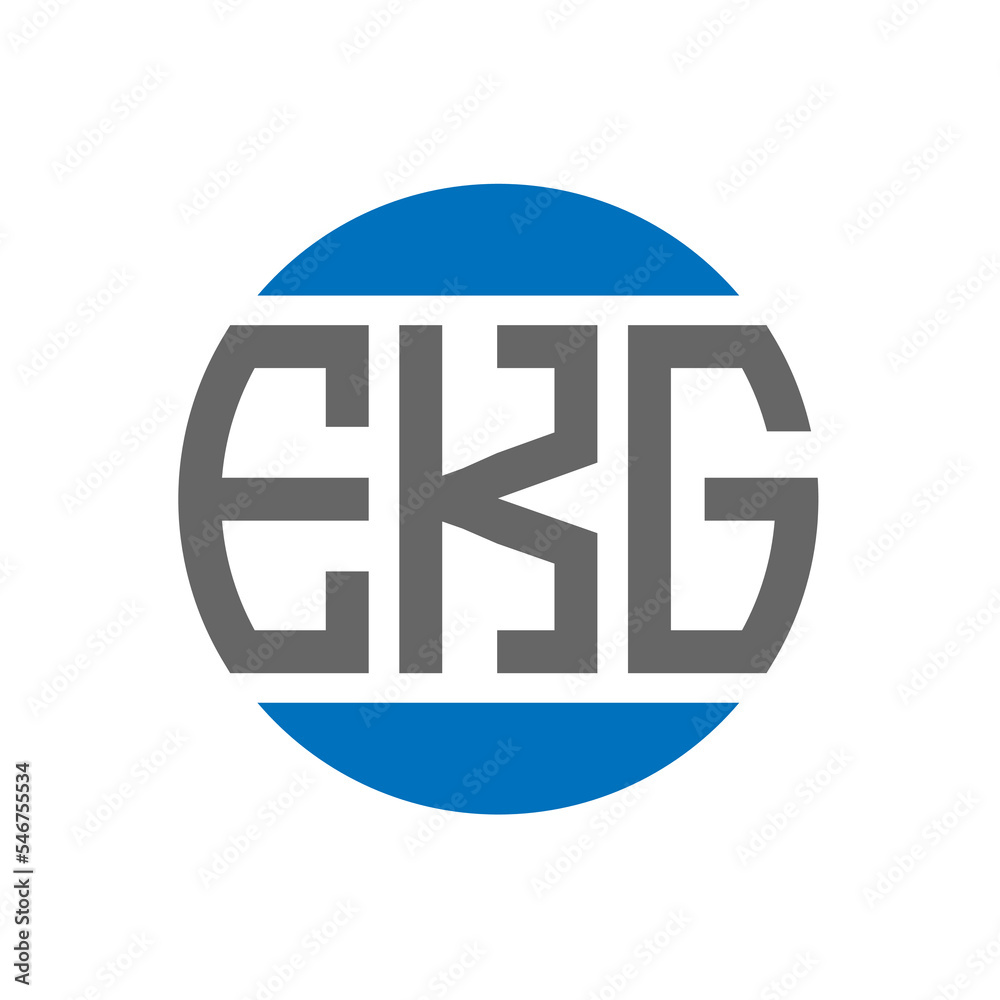 EKG letter logo design on white background. EKG creative initials ...