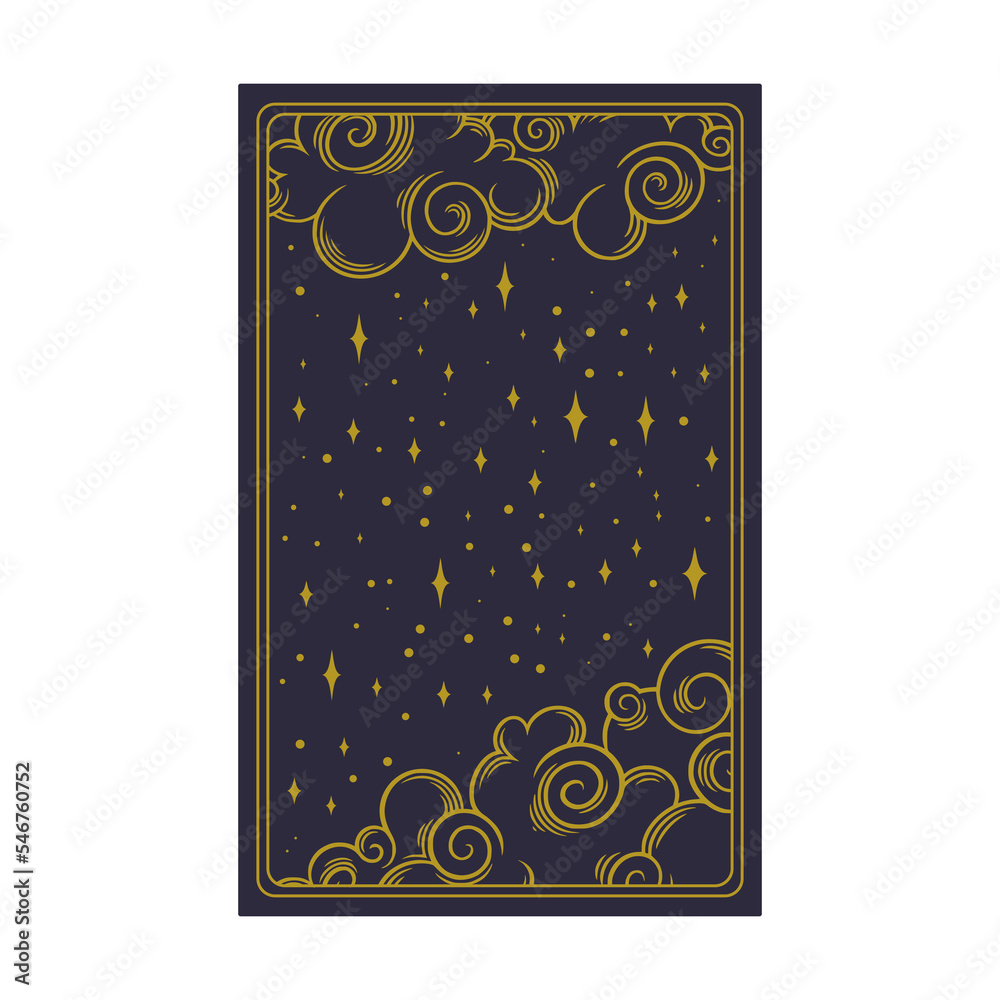 Vetor de Tarot aesthetic golden card. Astrological tarot design for ...